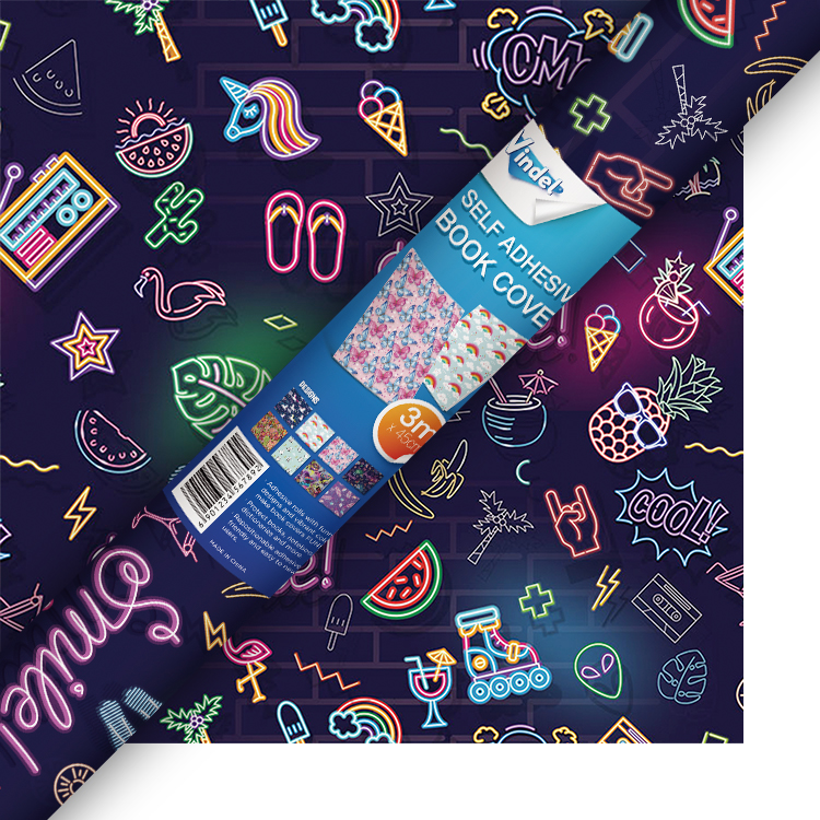 Self-adhesive Book Cover NEON Tropics