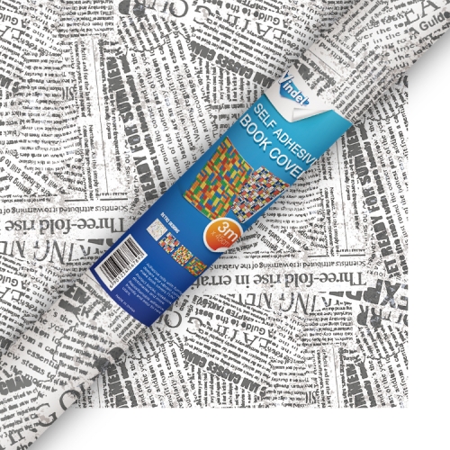Self-adhesive Book Cover Retro Newspaper