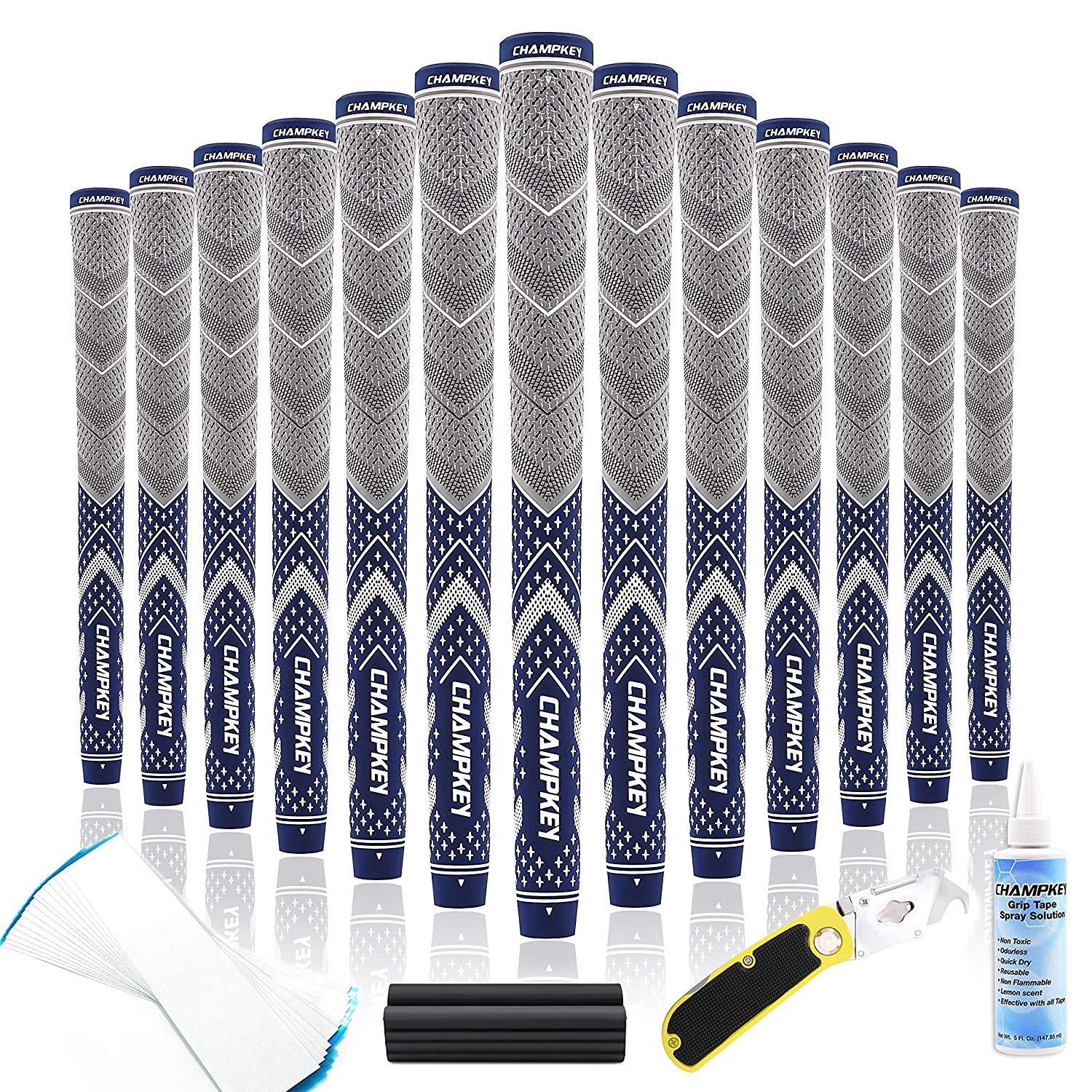 Champkey Victor Golf Grips Grey Series Set of 13(15 Tapes Included ...