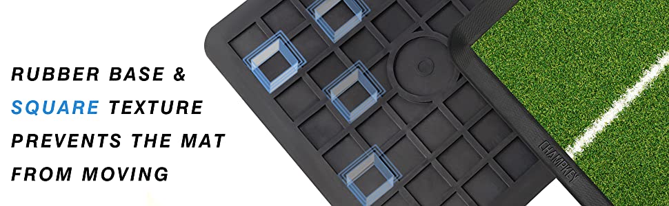 Champkey AGT Golf Hitting Mat | Heavy Duty Rubber Base Golf Practice ...