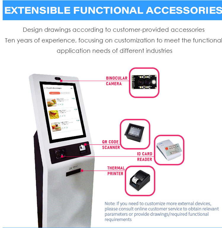 Queue management system self kiosk machine