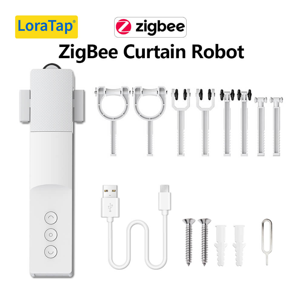 LoraTap ZigBee 3.0 Curtainbot Driver Roman Rod I Type Curtain Motors Tuya Smart Life Remote ...