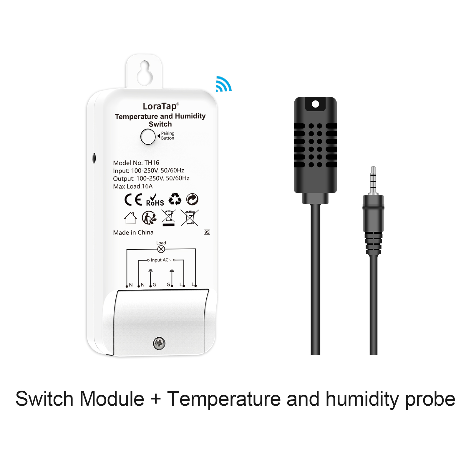 LoraTap Tuya Smart Temperature And Humidity Switch Module On/Off ...