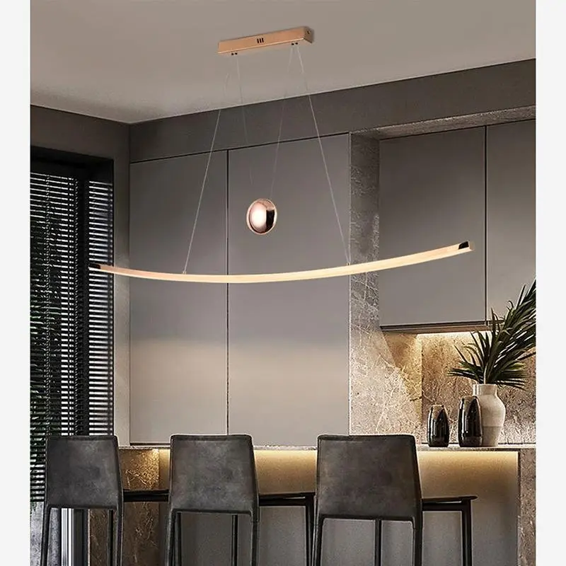 Modern simple stainless steel chandelier lifting chandelier luxury ...