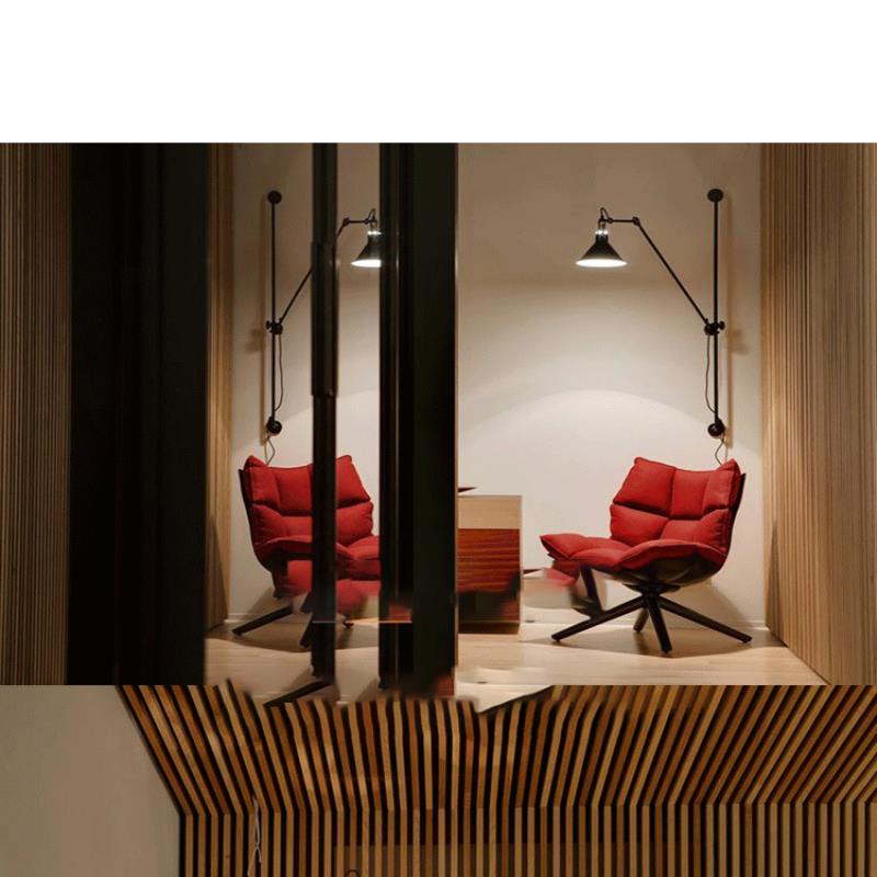 Indoor industrial retro long arm adjustable wall lamp elegant surface ...