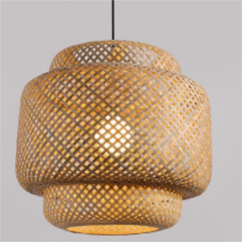 Restaurants decorative bamboo chandelier lamp bamboo handmade modern ...