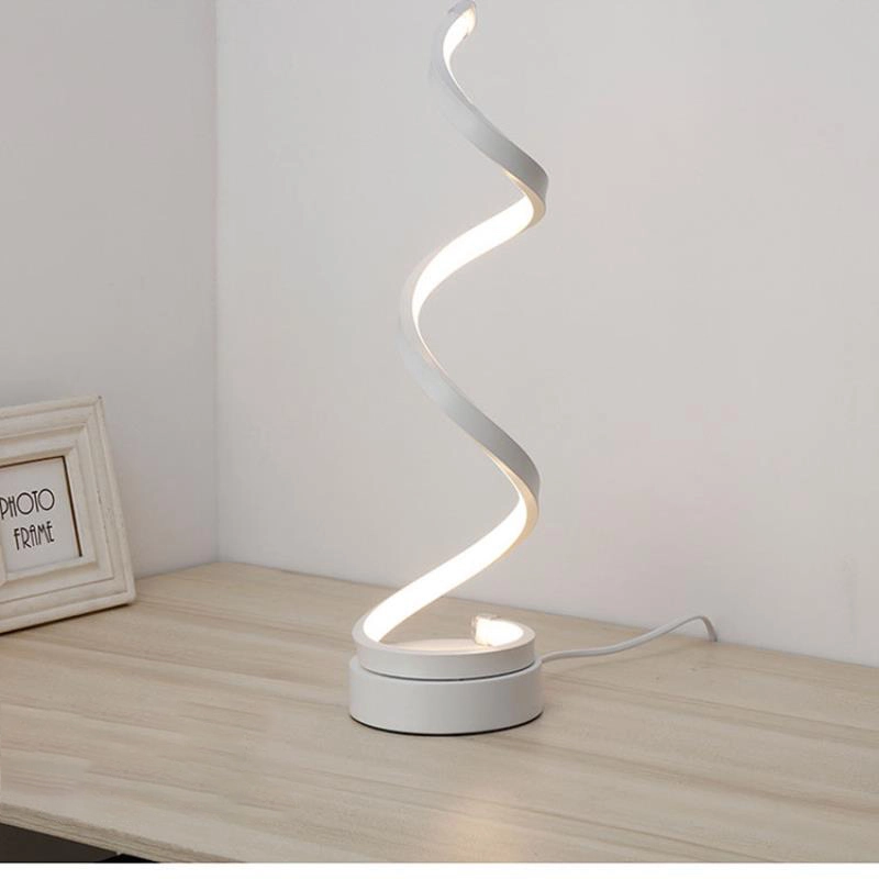 Modern Spiral Desk Lamp Simple Adjustable LED Desk Lamp.