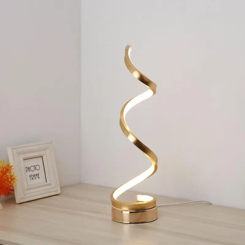 Modern Spiral Desk Lamp Simple Adjustable LED Desk Lamp.