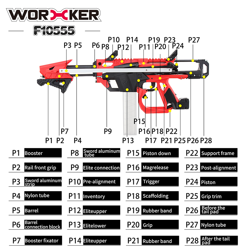 Worker Toys F10555 3D Printed No.213 Esper Blaster - Type B,3D Printed Kits
