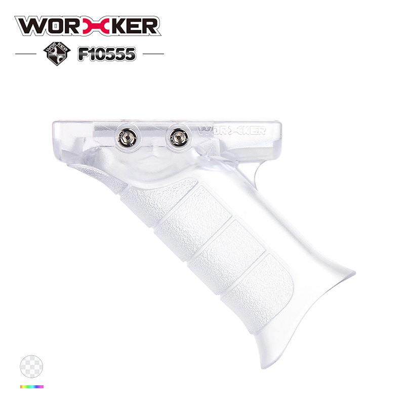 Worker Toys Nerf Injection molded Angled Fore Grip - Transparent,Grip