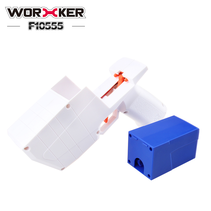 Worker Toys Hurricane Semi-automatic Electric Blaster - White,Blaster