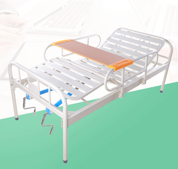 2 Cranks Manual Hospital Medical Antique White Iron Bed,Manual hospital bed