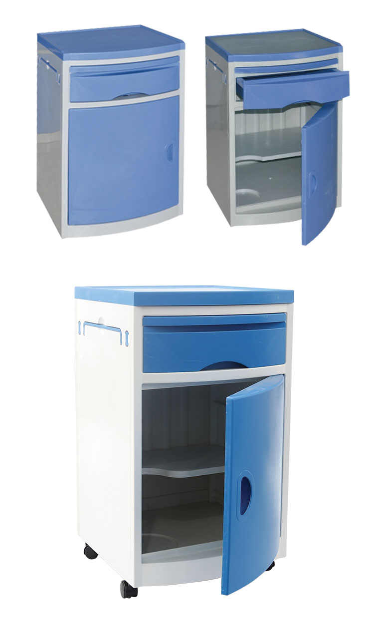 Manufacturer Mobile Clinic Furniture Hospital Bedside Cabinet and Lockers