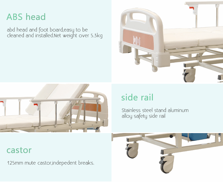 Multi functional manual home care bed