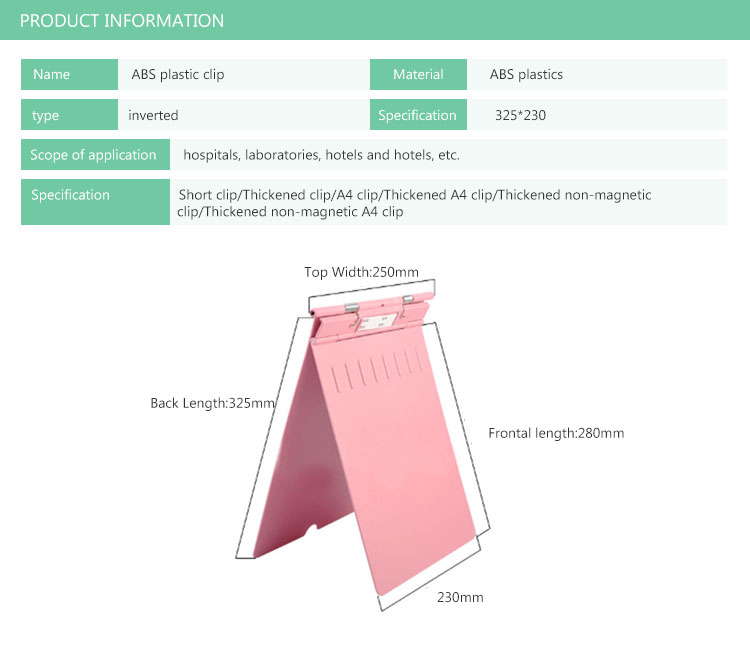 China Supplier Custom Medical accessories ABS file folder cheap patient ...