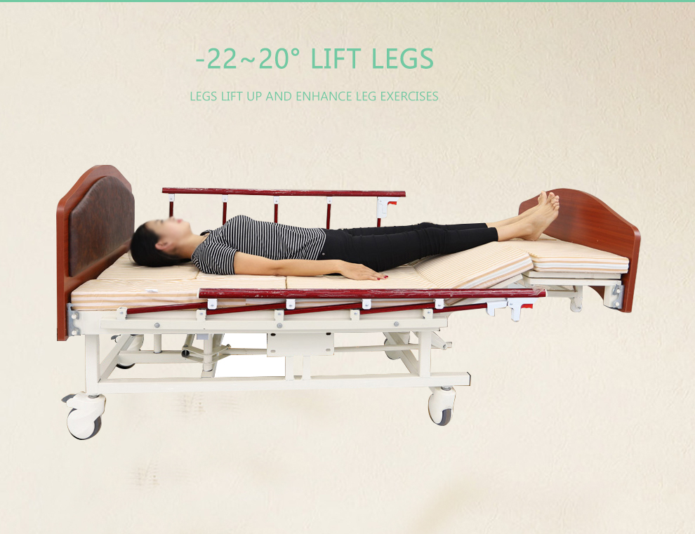Multi functional manual home care bed