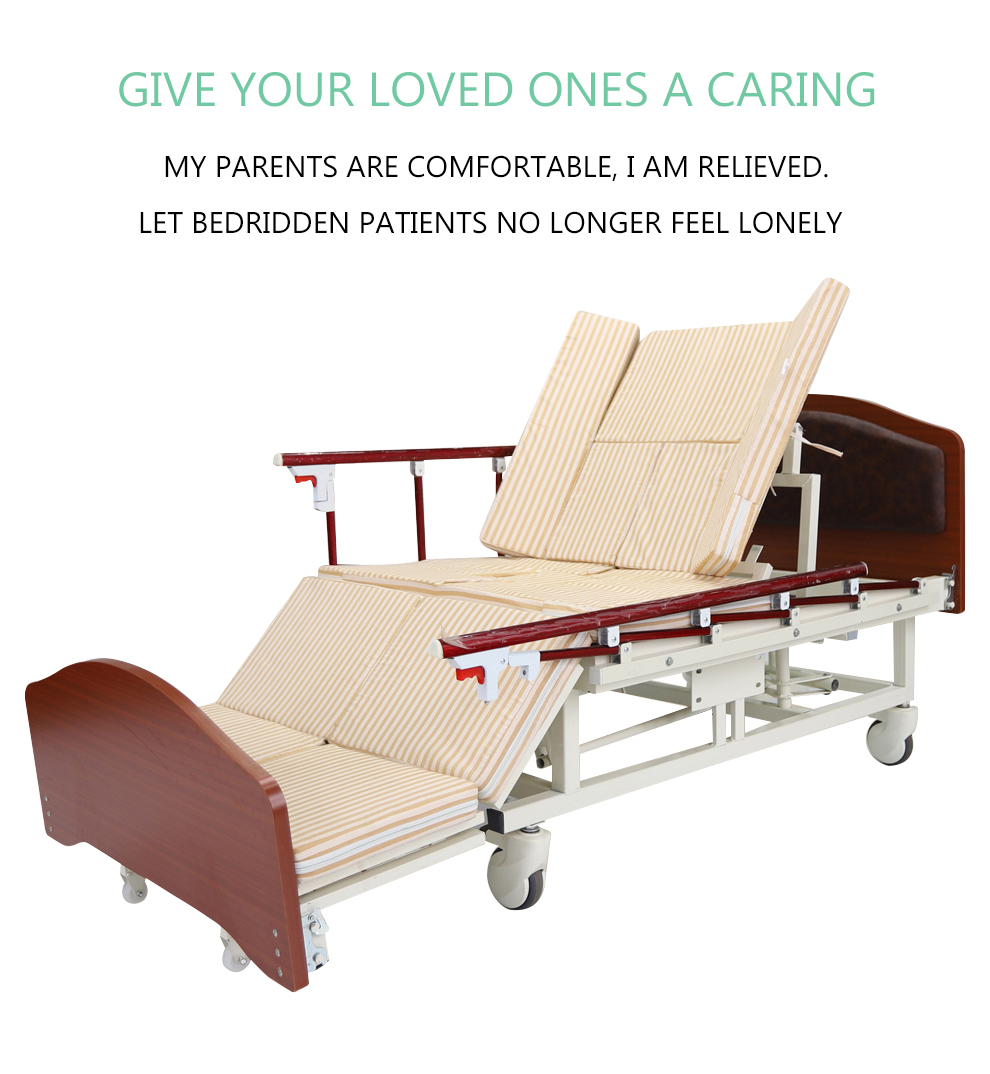 Multi functional manual home care bed