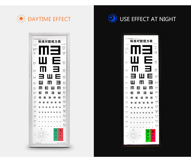 multi-function led visual acuity chart,eye testing chart,xray viewer