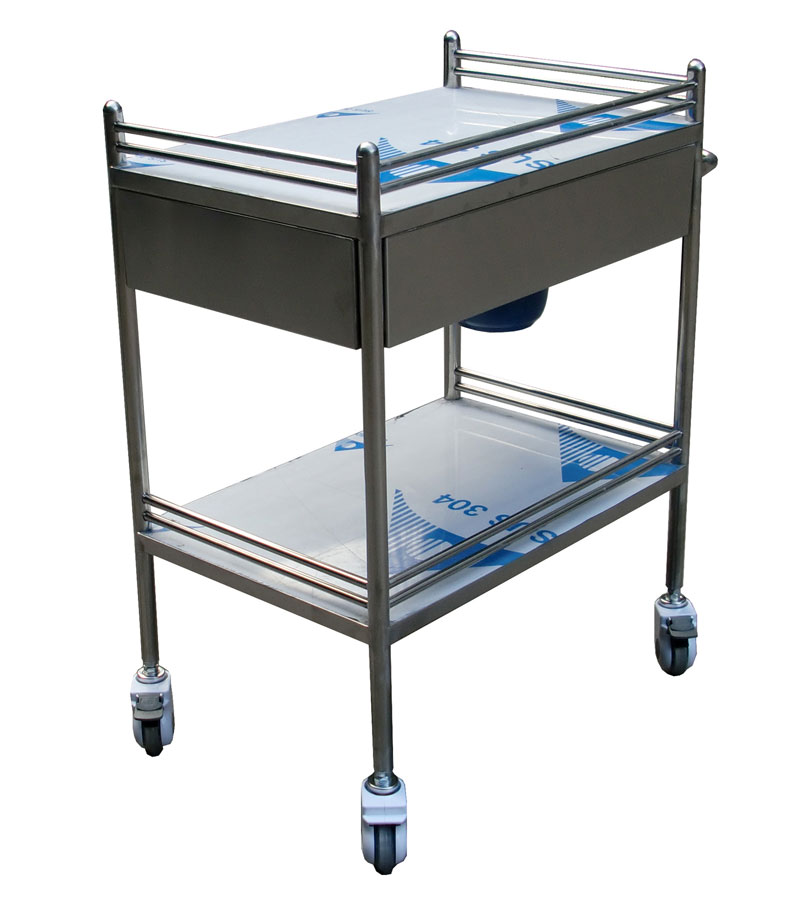 Stainless steel cart, two-layer instrument cart, three-layer instrument ...