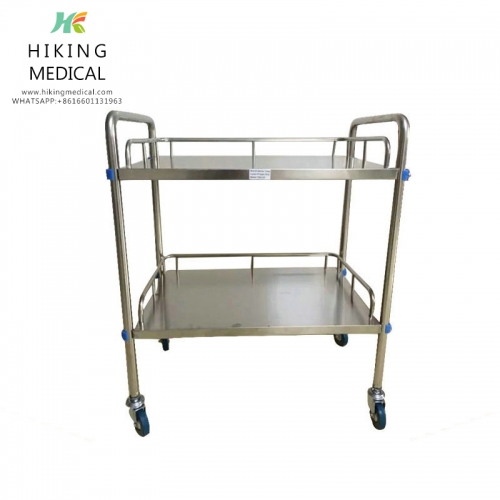 Stainless steel cart, two-layer instrument cart, three-layer instrument ...