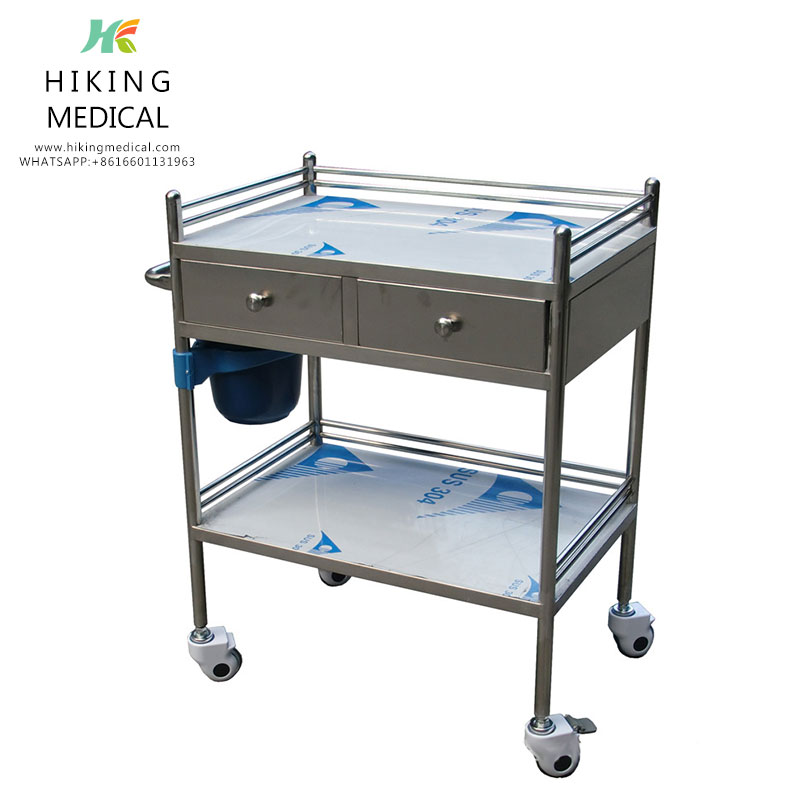 Stainless steel cart, two-layer instrument cart, three-layer instrument ...