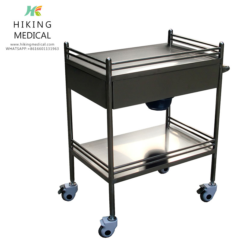 Stainless steel cart, two-layer instrument cart, three-layer instrument ...