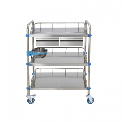Stainless Steel Medical Trolley for Hospital Furniture Medical Delivery ...