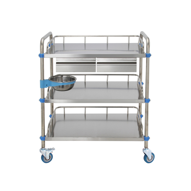 Stainless Steel Medical Trolley for Hospital Furniture Medical Delivery ...
