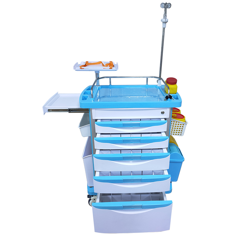 factory price hospital clinic movable medicine cart transfusion abs ...