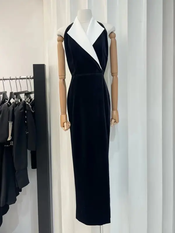 TWOTWINSTYLE Slimming Elegant Dresses For Women Notched Collar ...
