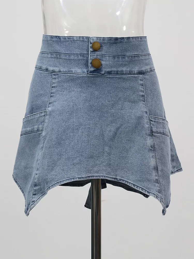 TWOTWINSTYLE Bottom Denim Skirt Apron