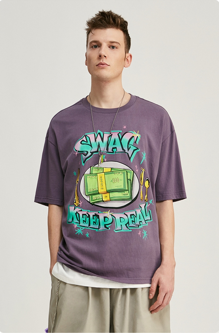 Swag printed loose fit men's Short Sleeve T-Shirt,T-shirt & Polo