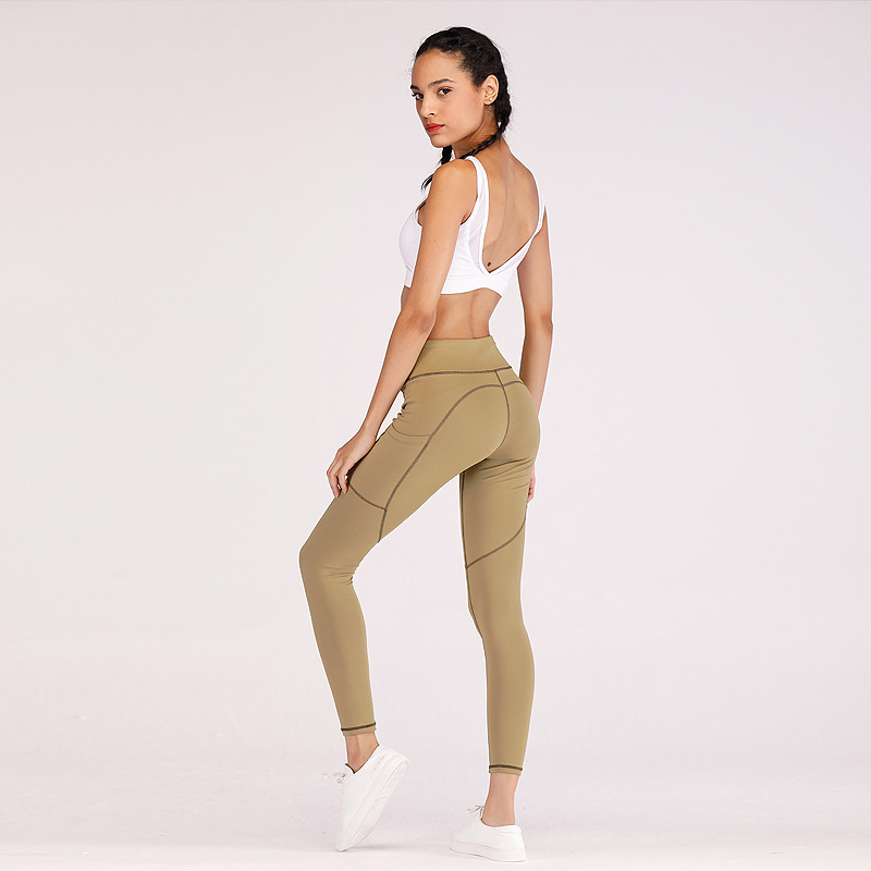 Sports fitness pants high stretch sports pants training nine points ...