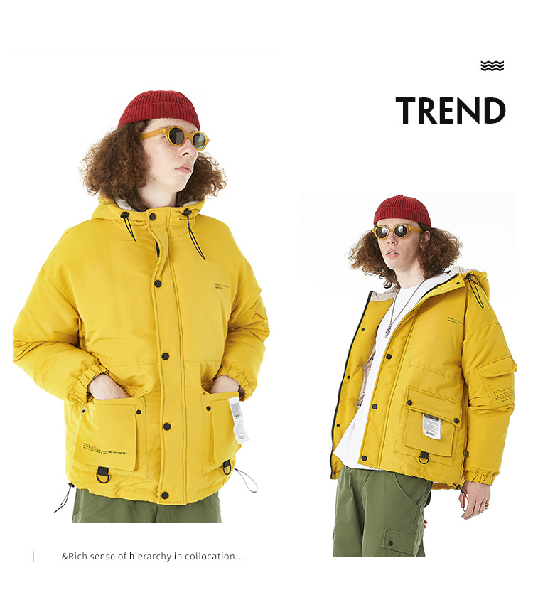 multi-element decorative cotton coat,Jacket & Coat