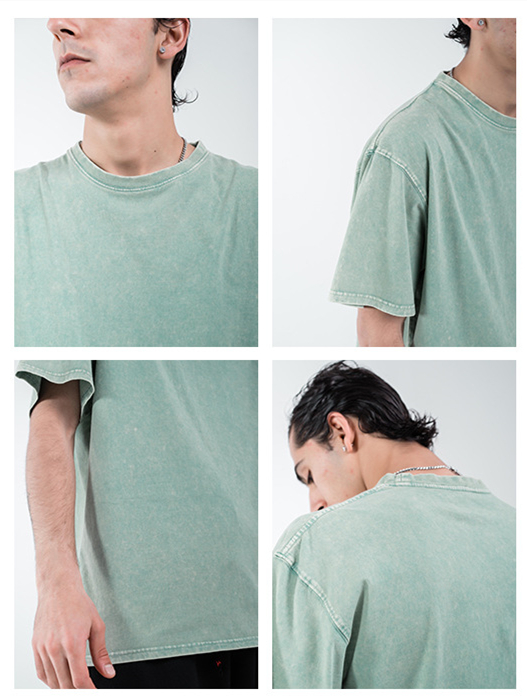 220G New vintage sand wash pure color T-shirt,T-shirt & Polo