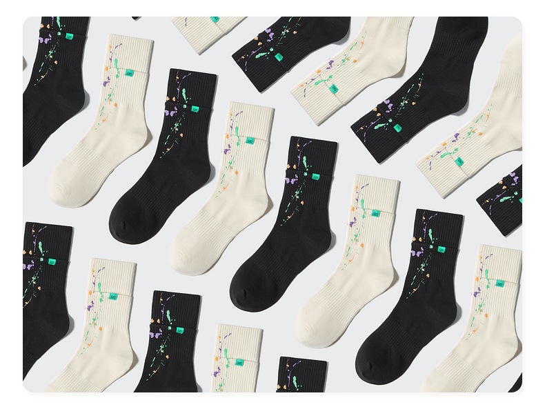 2021 luminous splash ink graffiti unisex socks 22002S21,