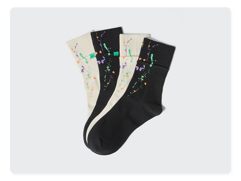 2021 luminous splash ink graffiti unisex socks 22002S21,