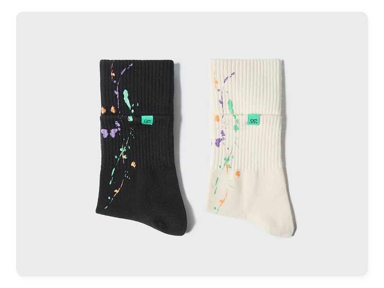 2021 luminous splash ink graffiti unisex socks 22002S21,