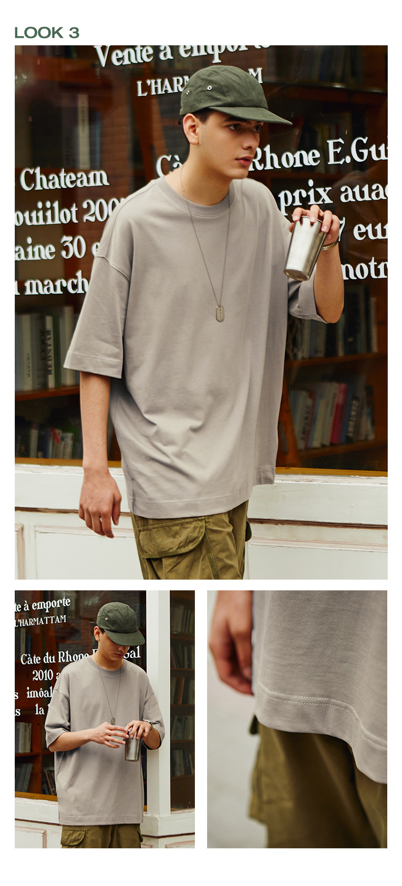 265G 26s heavy FOG color matching short-sleeved T-shirt,T-shirt & Polo