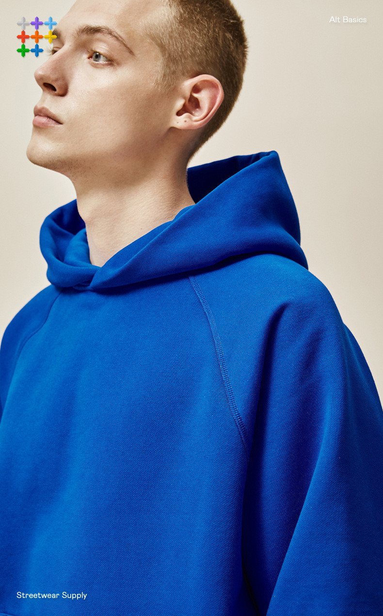 400g heavyweight polar fleece Hasselblad raglan hooded multicolor solid ...