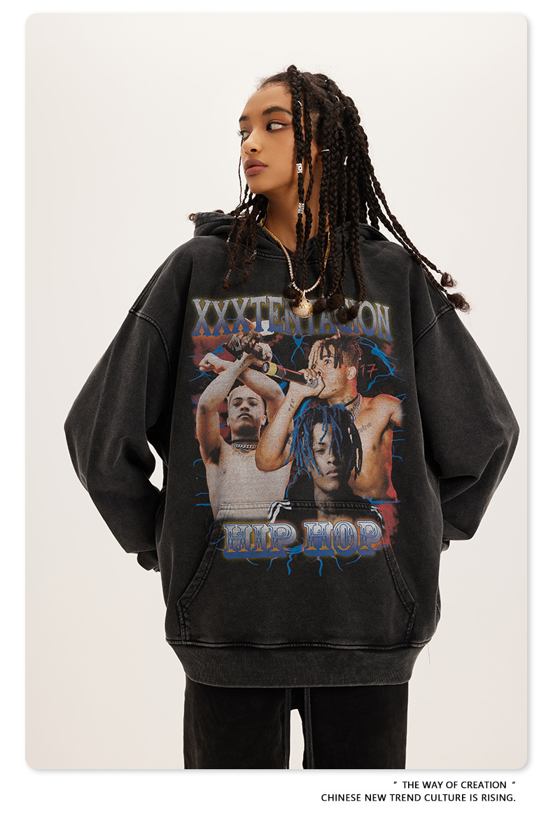 Autumn and winter rapper XXXTentacion sweater high street tide brand ...