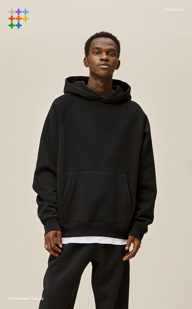 400g heavyweight polar fleece Hasselblad raglan hooded multicolor solid ...