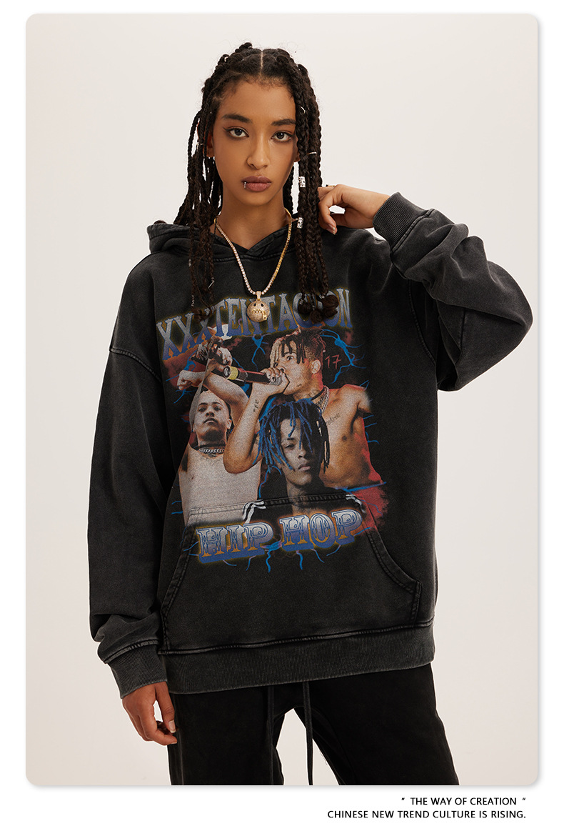 Autumn and winter rapper XXXTentacion sweater high street tide brand ...