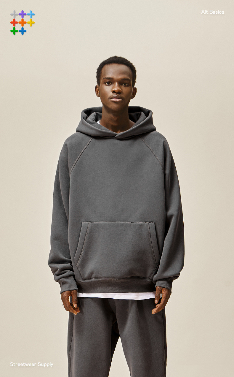 400g heavyweight polar fleece Hasselblad raglan hooded multicolor solid ...