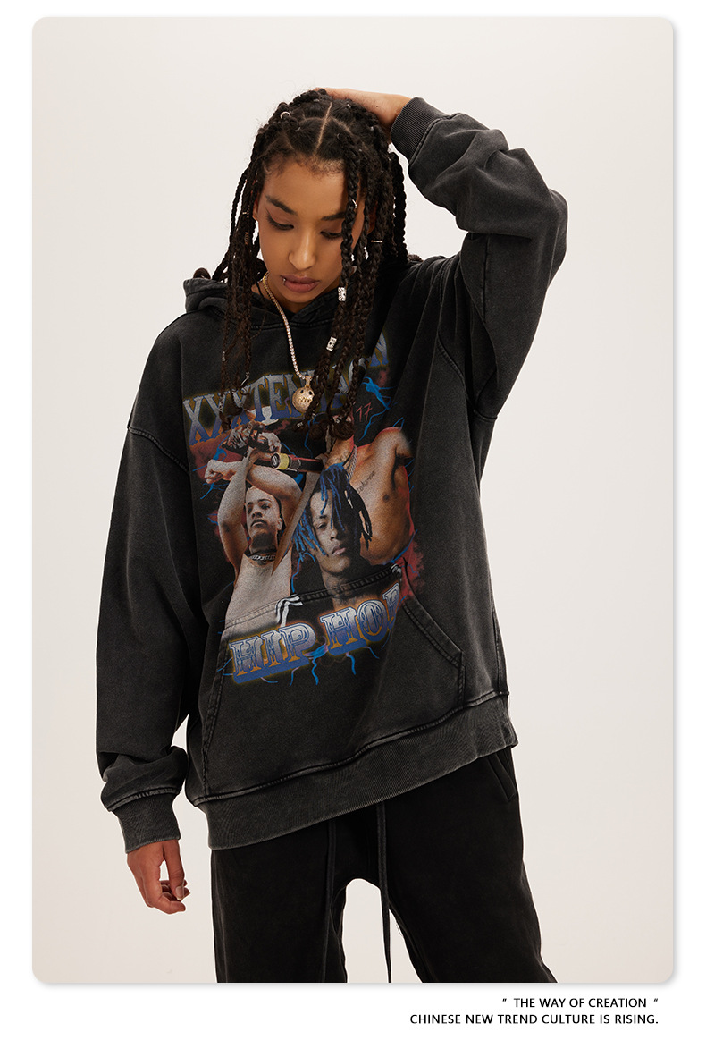Autumn and winter rapper XXXTentacion sweater high street tide brand ...
