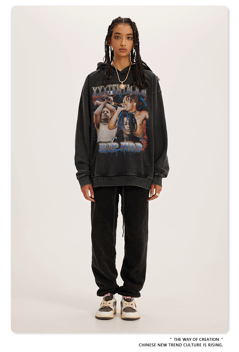 Autumn and winter rapper XXXTentacion sweater high street tide brand ...