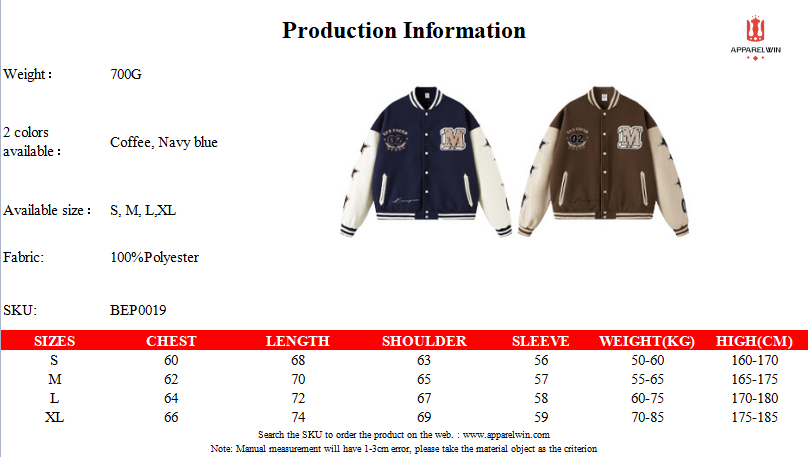 Heavy industry star embroidered jacket baseball uniform,Jacket & Coat