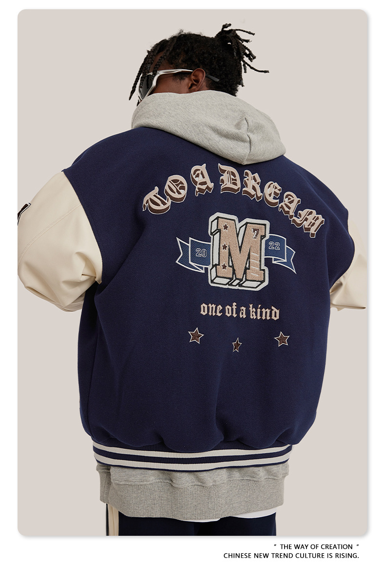 Heavy industry star embroidered jacket baseball uniform,Jacket & Coat