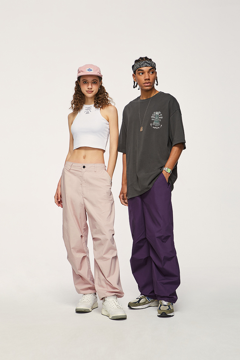 Two Loose Wide Leg Paratrooper Pants,Pants & Shorts