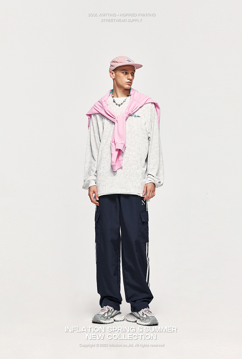 Retro parallel bar side stripe track pants,Pants & Shorts